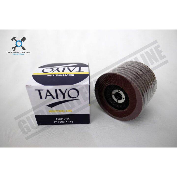 Flap Disc 4 Inch Taiyo A100 / Mata Amplas Susun Gerinda 4" Taiyo A 100 ...