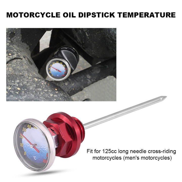 Motorcycle Oil Dipstick Aluminum Alloy Oil Dipstick Temperature for ...