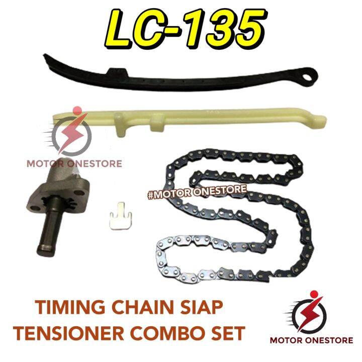 LC135 CAM CHAIN TENSIONER + TIMING CHAIN + TENSIONER ARM SET LC-135 A ...