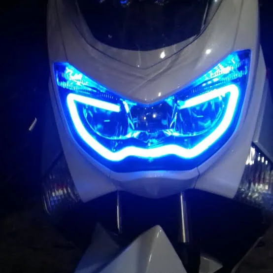 LED DRL flexible/eyebrow headlights Angel eye 30 cm car and motorcycle ...