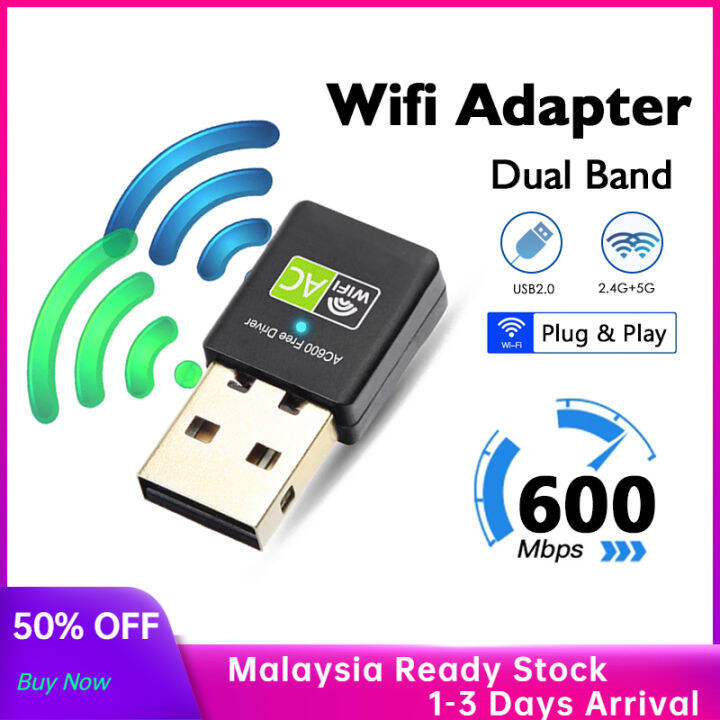 Free Driver Wifi Adapter 600Mbps Wireless Wifi Adapter Dual-Band 2.4GHz ...