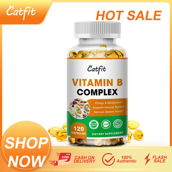 Catfit Vitamin B Complex Capsule Supplement Multi-VitaminB Improves ...