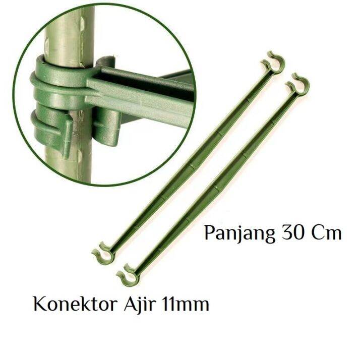 Ajir Konektor Penghubung Ajir 11mm x 30cm Connector Penyangga Tanaman ...