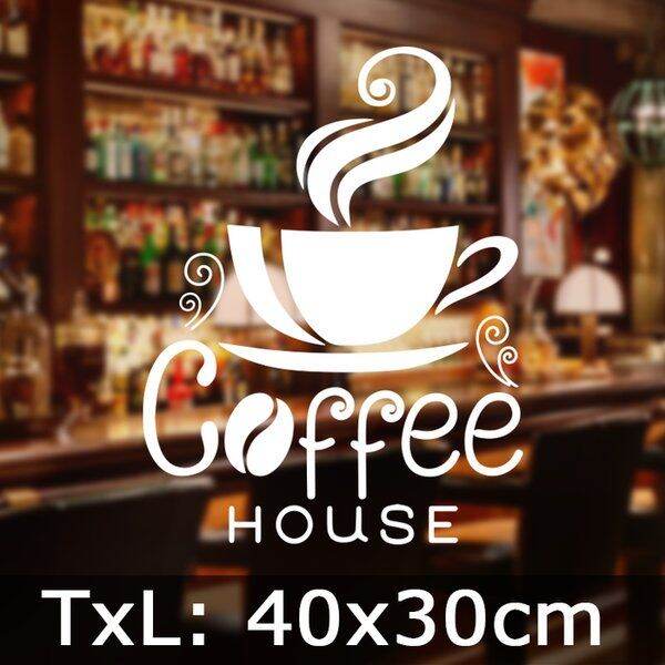 Stiker Cofee House Cup Cangkir Kopi Cafe Resto Kafe Sticker | Lazada ...