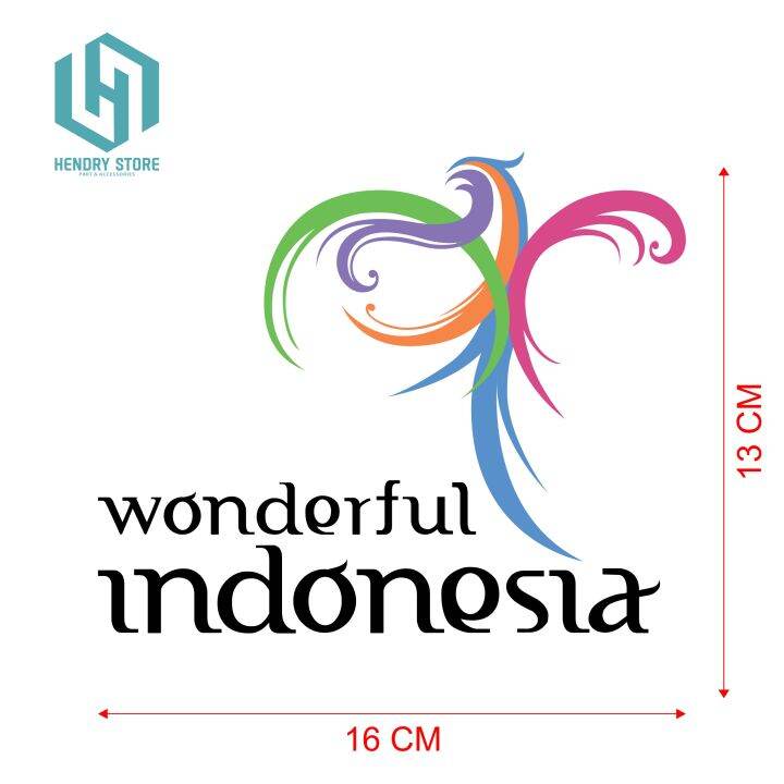 CUTTING STICKER WONDERFUL INDONESIA / PESONA INDONESIA UKURAN 16X13 CM ...