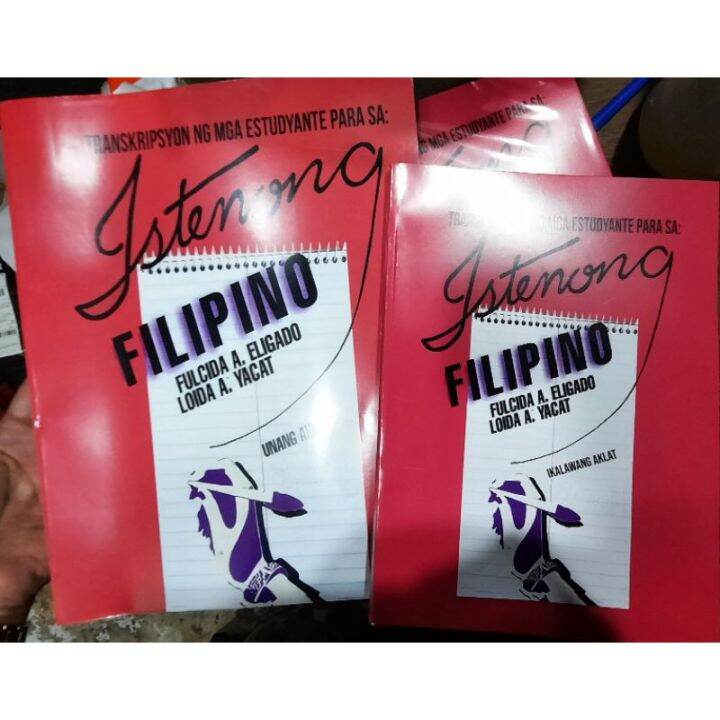 Transkripsyon ng mga Estudyante Istenong Filipino Unang aklat at ...