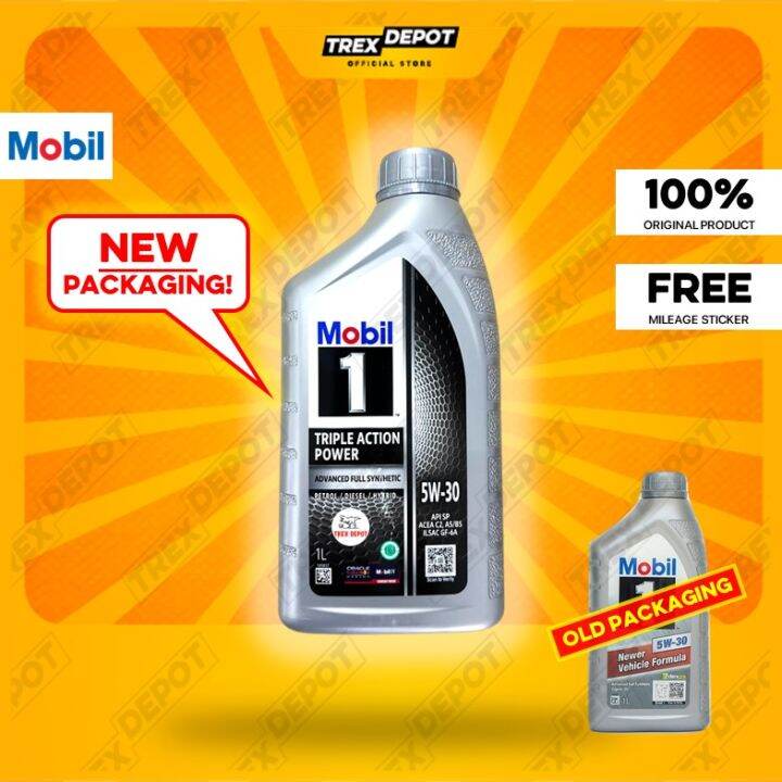 Mobil 1 Triple Action Power Advanced Full Synthetic Engine Oil 5W30 (1L ...