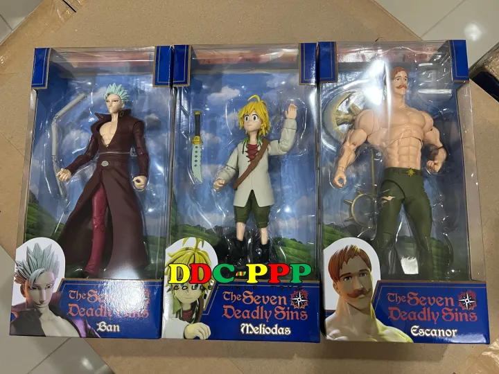 BAN MELIODAS and ESCANOR SET OF 3 - SEVEN DEADLY SINS WAVE McFarlane ...