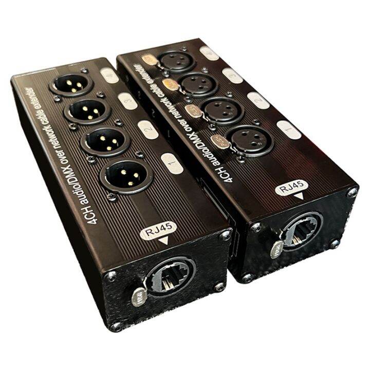1Pair 4-Channel 3-Pin XLR Audio And DMX Over Network Cable Extender ...