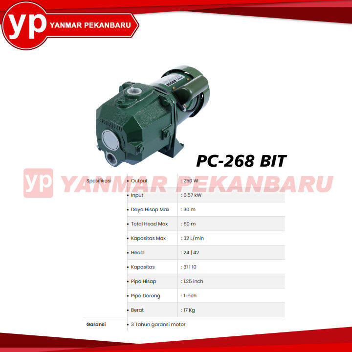 Pompa Air Listrik / Water Pump SHIMIZU PC-268 BIT | Lazada Indonesia