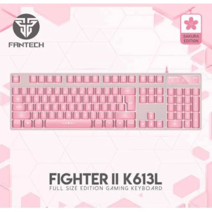 FANTECH K613L Fighter II SAKURA EDITION Full Size Edition Gaming Keyboard | Lazada PH