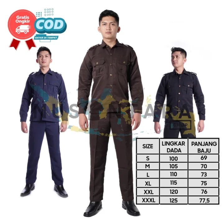 Seragam Safari COKELAT Pria Lengan Panjang Seragam Paspampers Seragam ... Seragam Safari COKELAT Pria Lengan Panjang Seragam Paspampers Seragam ...