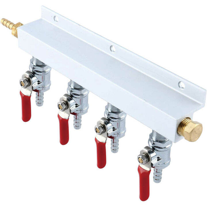 4 Way 14" Gas Manifold Beer Gas Distributor Air Distributor CO2 ...