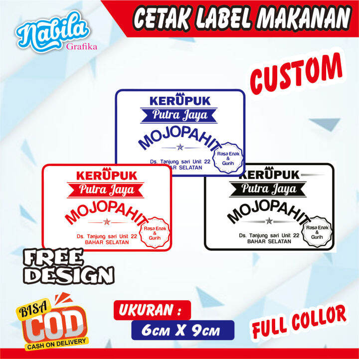 Cetak Label Produk Sendiri ( 1 Rim HVS ), Cetak Label Makanan, Label ...