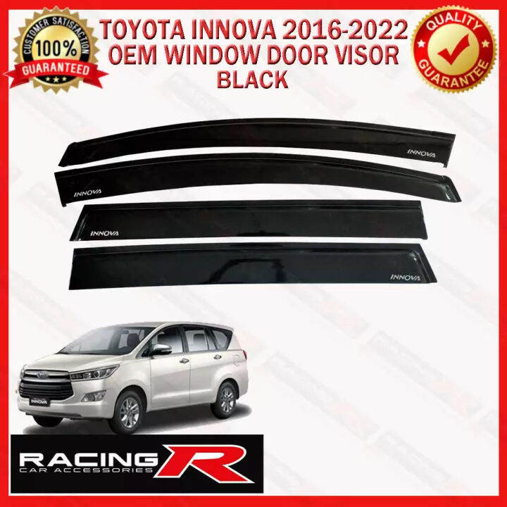 Toyota Innova 2016 to 2023 OEM Window Door Visor Black 2017 2018 2019 ...