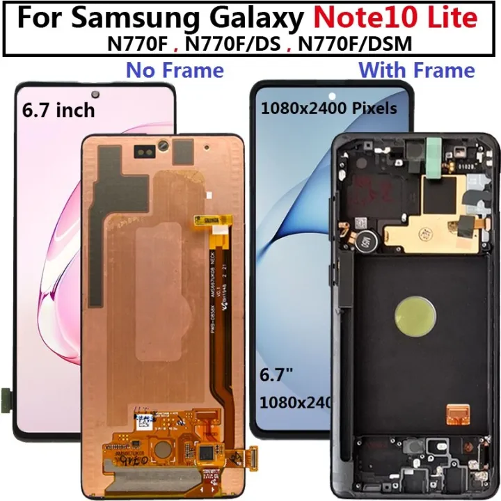 Tela lcd, touch screen, para samsung galaxy note 10 lite, n770f, ds ...