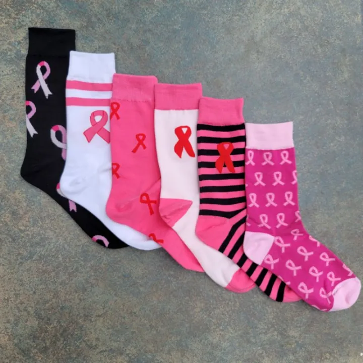 ♧Kakampink Pink Ribbon Crew Socks (Let Leni Lead | Laban Leni Robredo ...