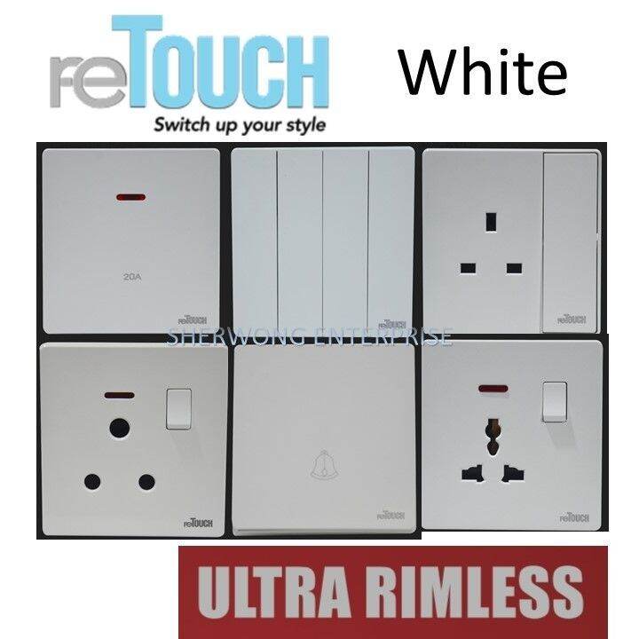 reTouch ULTRA RIMLESS Switch White | Lazada