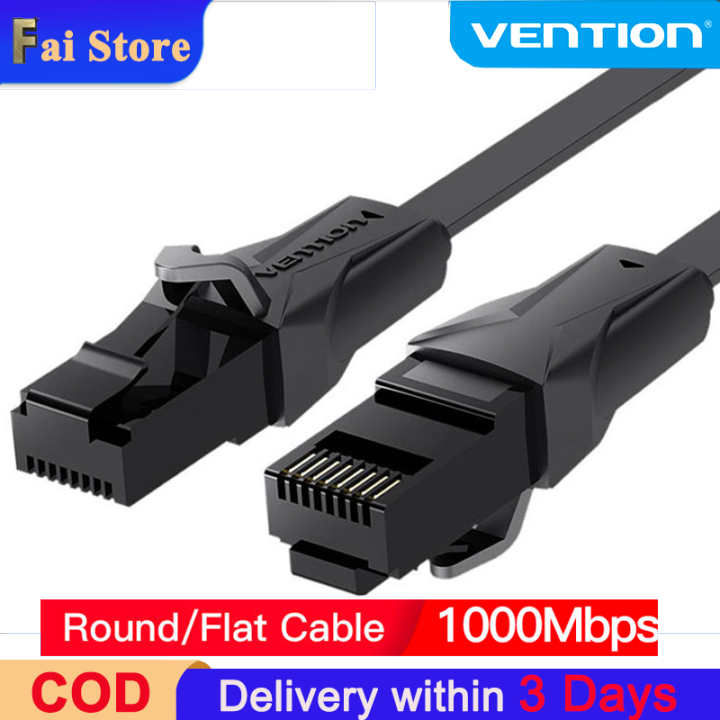 【PH STOCK】Vention Flat Lan Cable Ethernet 1M 5M 10M CAT6 RJ45 1000Mbps ...
