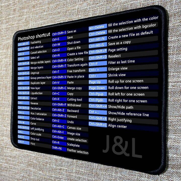 【feature Shop】 Mouse Pad Shortcut Mousepad Photoshop Office Mat Word Command Excel Desk Lock