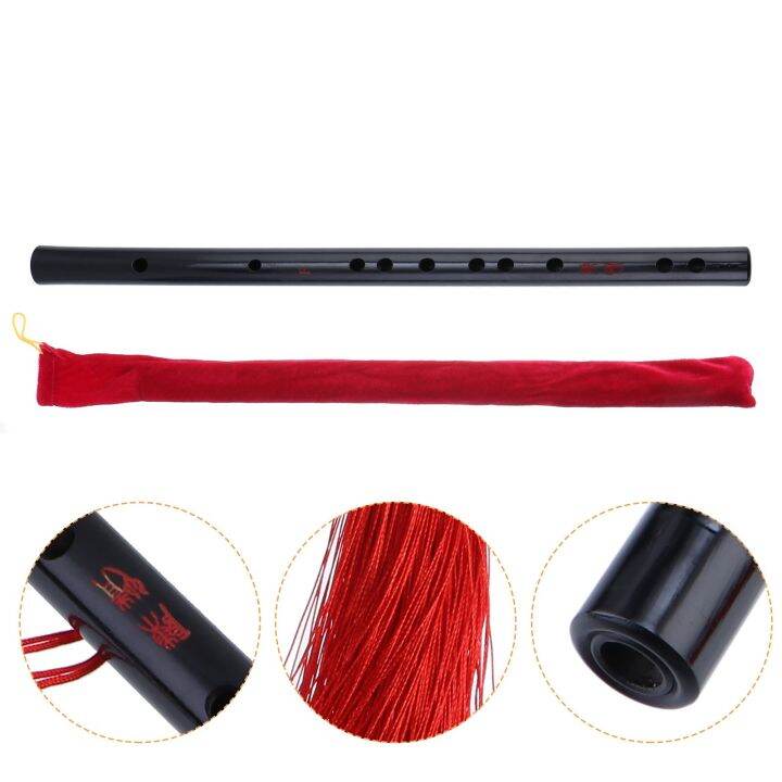 Flute Dizi Key Chinese Black Instrument C Transverse Musical Tassels ...