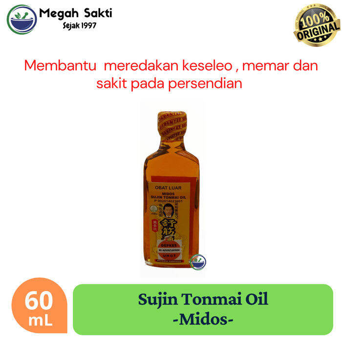 Obat Gosok Sujin Tonmai Oil 60ml Midos untuk Pegal Linu, Nyeri Sendi 60 ...