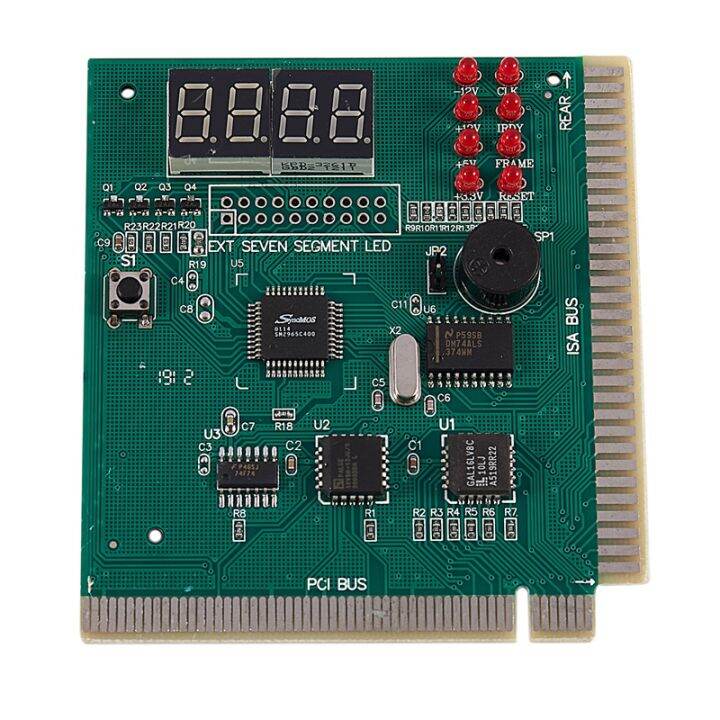 PC Motherboard Diagnostic Card 4-Digit PCI/ISA POST Code Analyzer ...