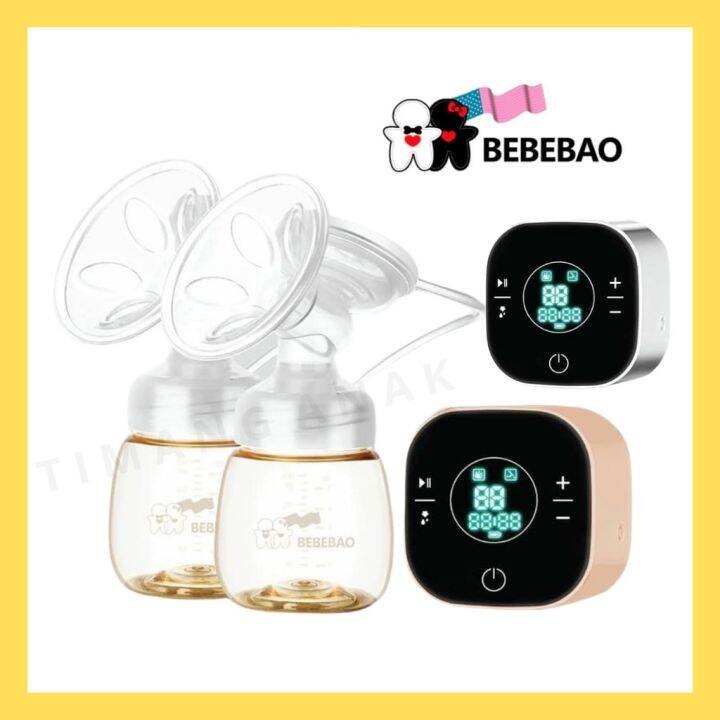 BEBEBAO DOUBLE ELECTRIC BREAST PUMP (WHITE/PEACH) / PUMP SUSU | Lazada