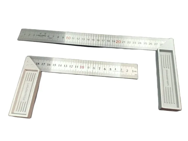 STEEL SQUARE / METERAN SIKU / Penggaris Siku Tukang Besi 12" dan 8 ...