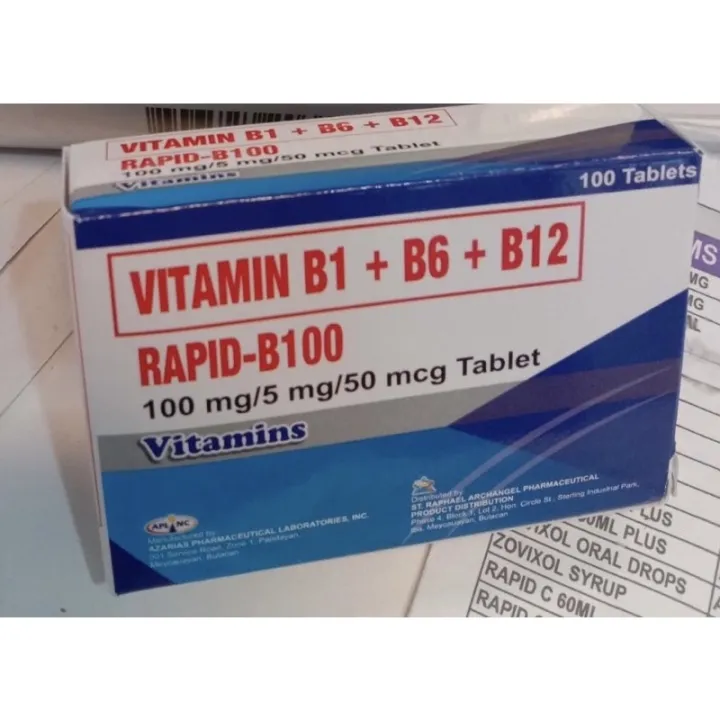 VITAMIN B COMPLEX (RAPID-B100) 100 TABLETS PER BOX | Lazada PH