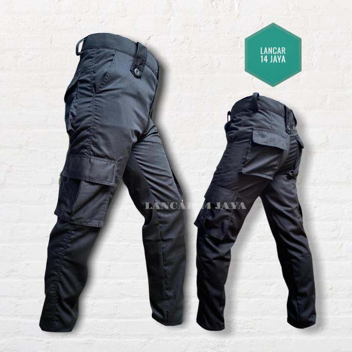 Celana PDL Security Satpam FKPPI Celana Lapangan Pramuka PMR Hitam Celana Polisi Coklat Hitam ...