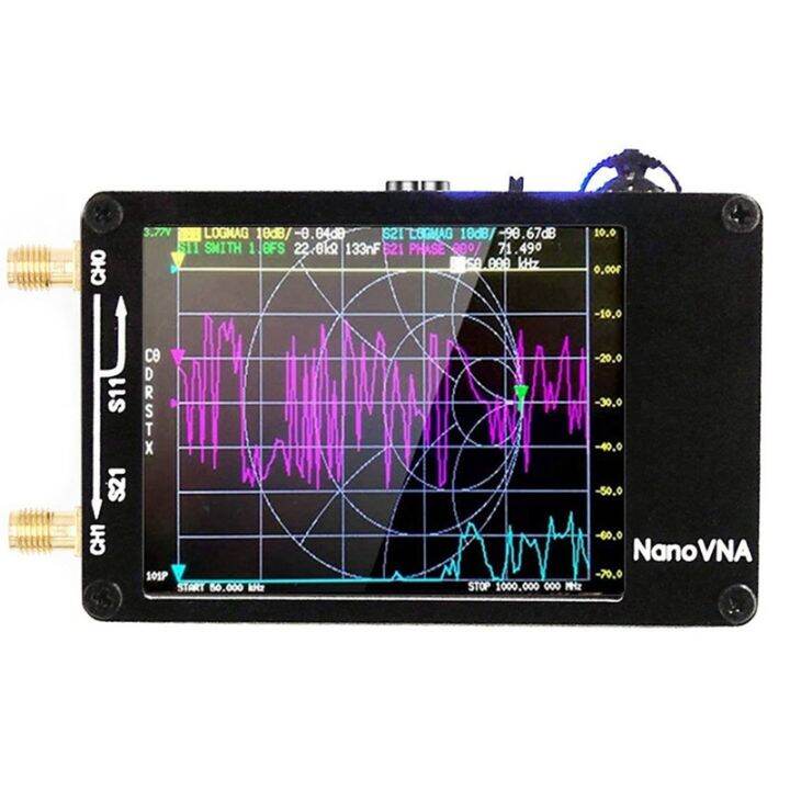 Upgraded NanoVNA-H Vector Network Antenna Analyzer 10KHz-1.5GHz MF HF VHF UHF for SD Card Slot ...