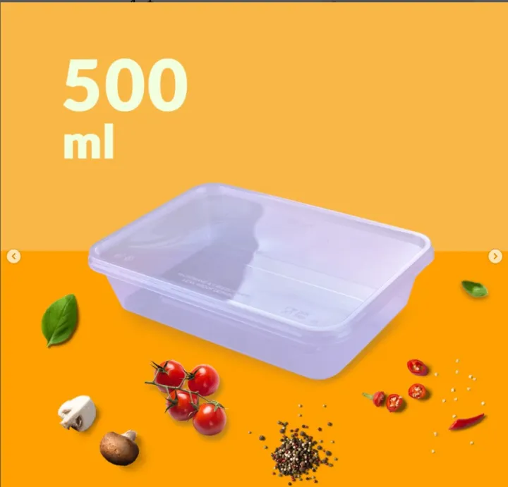 500ml 1 Dus Kiip Thinwall Food Container Kotak Makan Box Plastik