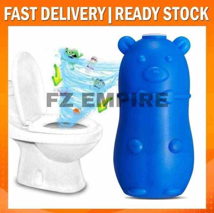 Toilet flush cleaner blue grizzly bear toilet bear, 200g | Lazada