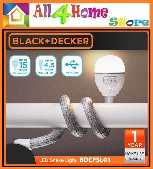 BLACK & DECKER BDCFSL01 LED Flexible Snake Light Flexible USB ...