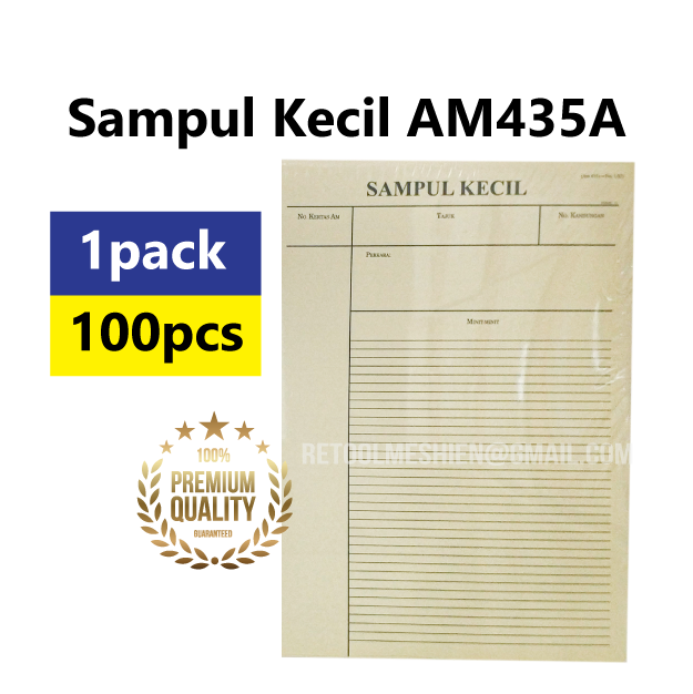 Sampul Kecil Kuning AM435A 100's/Pack Bagi Kegunaan Pejabat/For Office ...