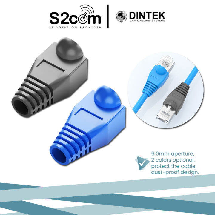 Dintek RJ45 Color-Coded Rubber Boot Cat5e 6mm 100pcs | Lazada