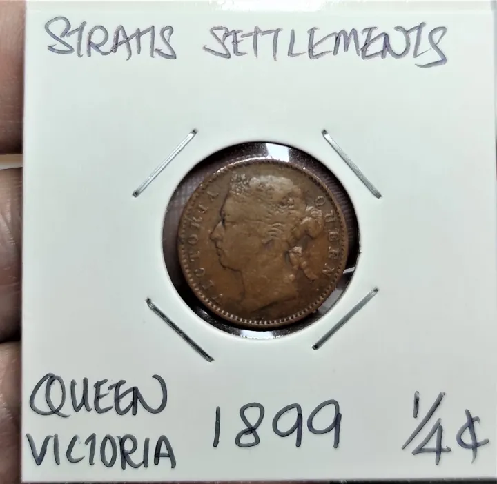 Straits Settlements Old Coin Queen Victoria 1/4 Cent Year 1899 | Lazada