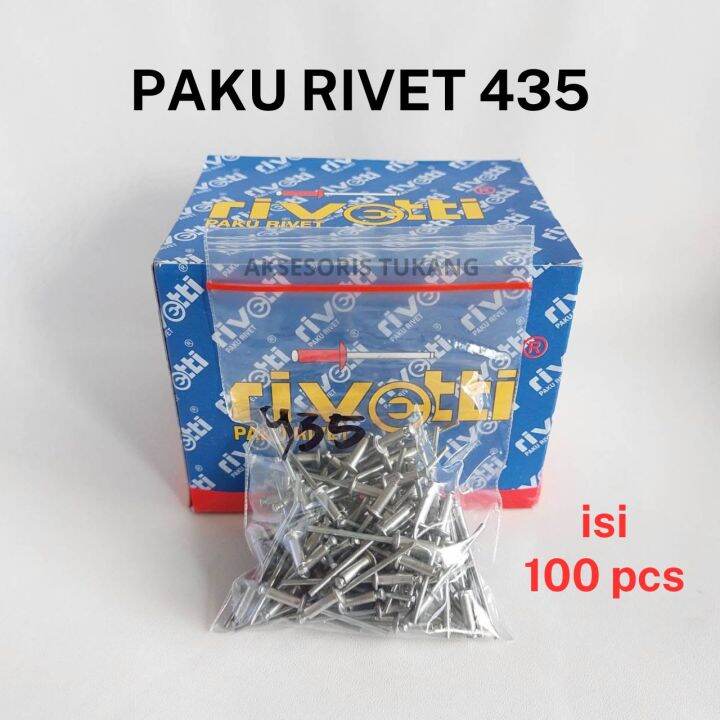 Paku Rivet 435 Isi 100 Pcs Ukuran 3,2mm x 9,5mm | Lazada Indonesia