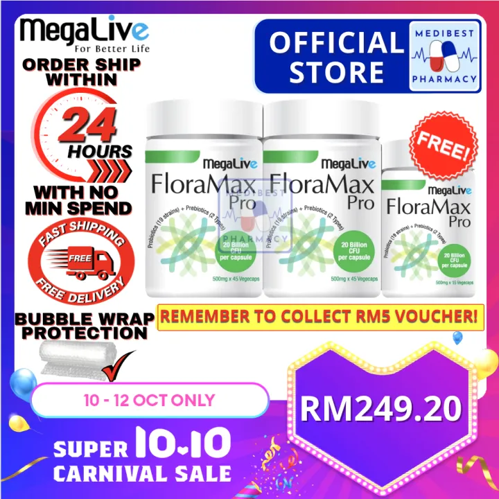 [EXP 01/2024] MegaLive Floramax Pro Capsule (45'S x 2 FREE 15'S ...