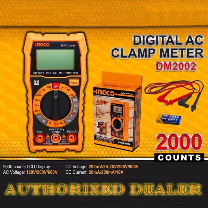 Digital Multimeter Tester INGCO DM2002 | Lazada PH