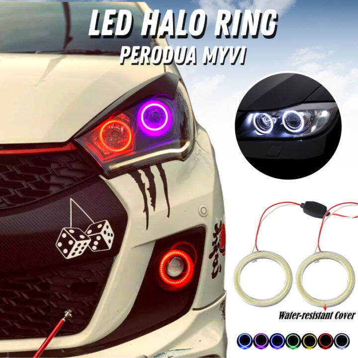 PERODUA MYVI 1pc LED Halo Ring Angel Eye Headlight Signal Light Daytime ...