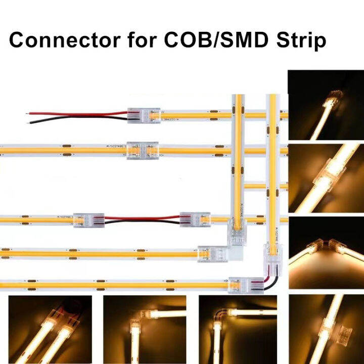 Angelila COB LED Strip Connector Seamless 2pin 8mm LED Strip Terminal ...
