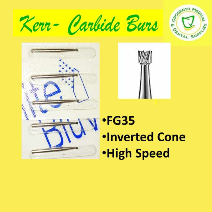 KERR INVERTED CONE CARBIDE BURS HIGHSPEED FG-35 PER PIECE | Lazada PH