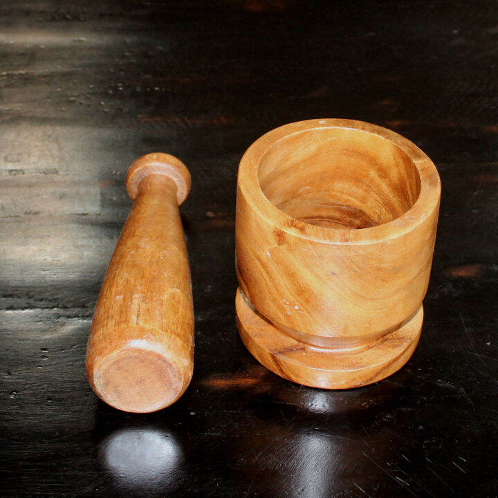 Wooden Mortar and Pestle Dikdikan pandikdik 4x4 inches | Lazada PH