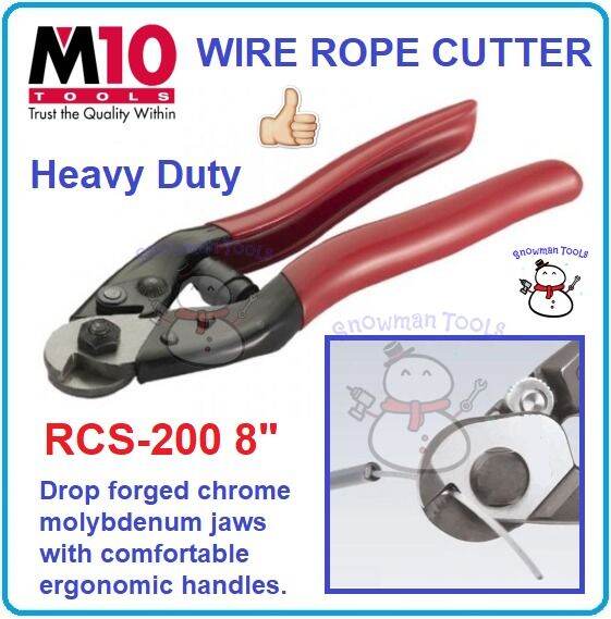 HEAVY DUTY M10 WIRE ROPE CUTTER CABLE CUTTERS RCS-200 8" 8INCH WIRE CUT ...