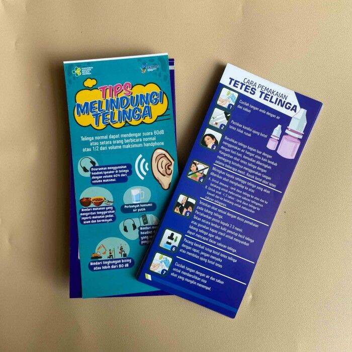 Media Promosi Kesehatan, Flyer Cara Penggunaan tetesTelinga, Brosur ...