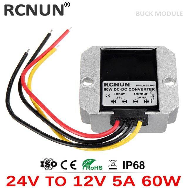 RCNUN 24V to 12V 5A 10A 20A Reliable DC DC Converter Step Down Voltage Regulator 24 volt to 12 ...