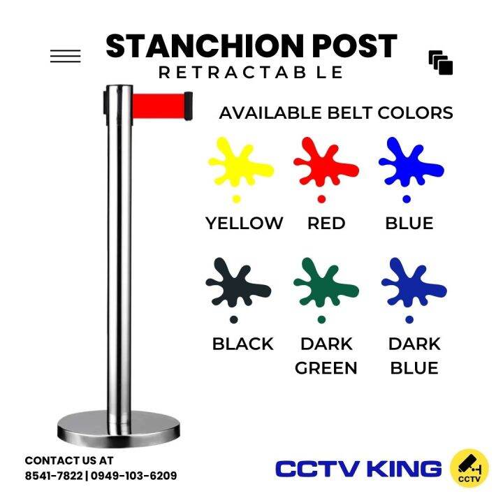 Stanchion Post, Crowd Control Barrier, Silver Post, Metal Post | Lazada PH