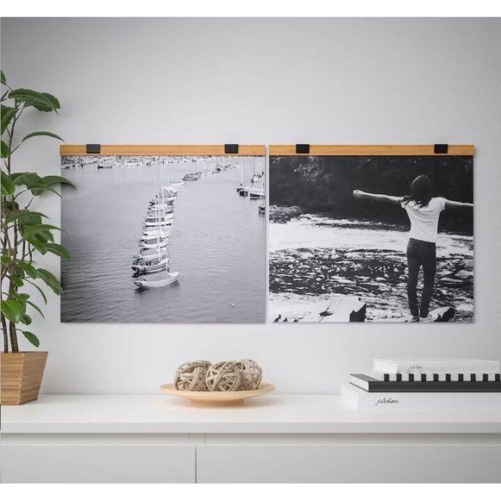 IKEA VISBACK วีสเบค ที่แขวนภาพโปสเตอร์, ไม้ไผ่ 55, 61 ซม | Lazada.co.th